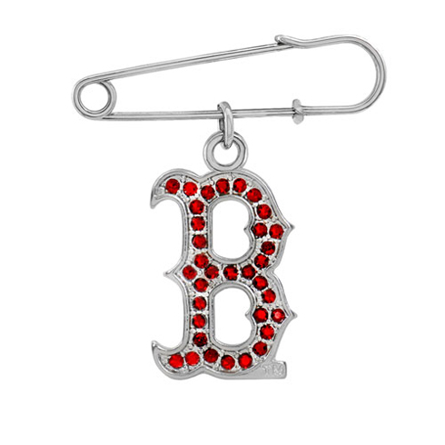 Boston Red Sox Safety Jeweled Pin Brooch 101656 | Joy Jewelers