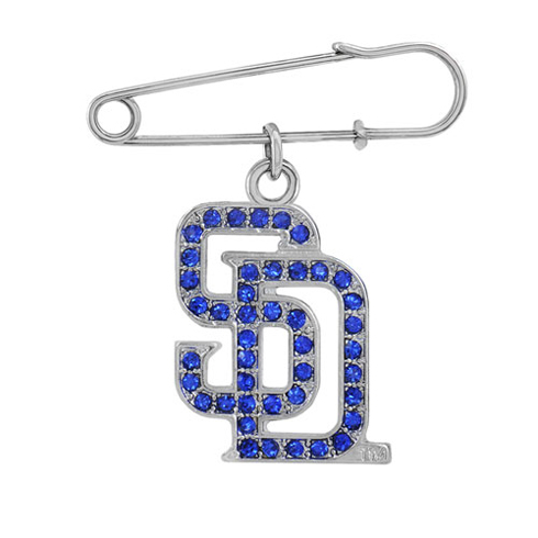 San Diego Padres Safety Jeweled Pin Brooch 101675 | Joy Jewelers