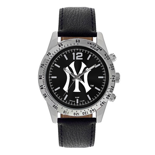 New York Yankees Letterman Watch Black Dial MLB-LTB-NY3 | Joy Jewelers