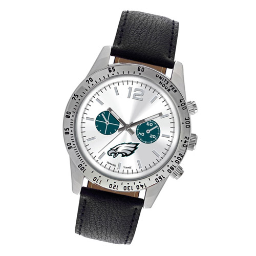 Philadelphia Eagles Letterman Leather Watch NFL-LET-PHI | Joy Jewelers