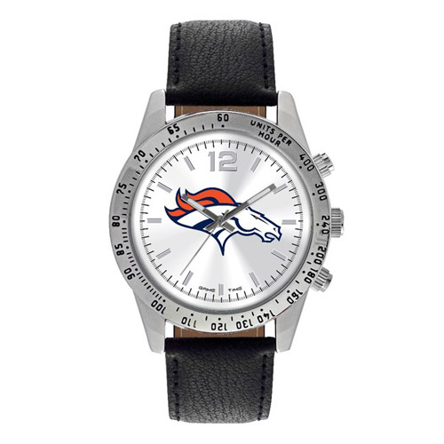 Denver Broncos Letterman Watch Silver Dial NFL-LTS-DEN | Joy Jewelers