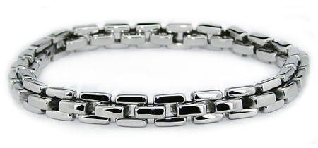 Stainless Steel Link Bracelet 8.5in ST-B32078 | Joy Jewelers