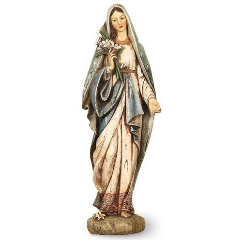 Madonna of the Lillies 12in Florentine Collection Statue N-1928