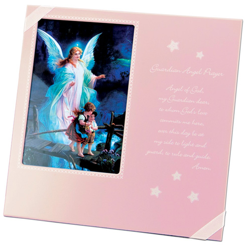 Guardian Angel Prayer Pink Picture Frame for Girls N-2085PK