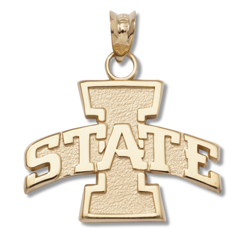 10kt Yellow Gold 5/8in Iowa State Pendant IAS017-10K | Joy Jewelers