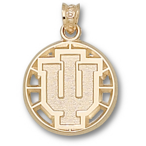 10kt Yellow Gold 5/8in Indiana University Basketball Pendant IU027-10K