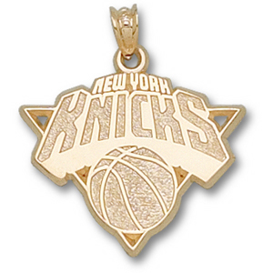 14kt Yellow Gold 5/8in New York Knicks Logo Pendant KNI002