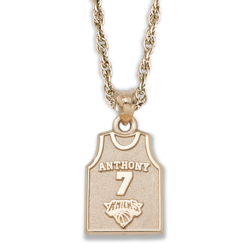 New York Knicks 5/8in Anthony Necklace 10kt Yellow Gold KNI009CHN-10K