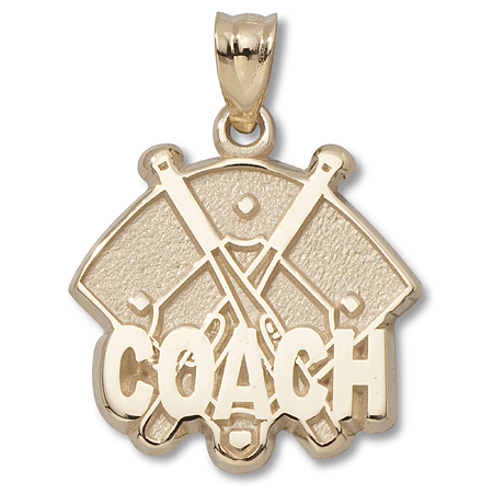 10kt Yellow Gold Coach Baseball Pendant GS233-10K | Joy Jewelers