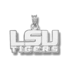 Sterling Silver 7/16in LSU Tigers Pendant LSU030-SS | Joy Jewelers