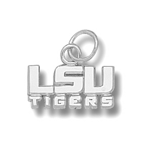 LSU Tigers 1/4in Sterling Silver Pendant LSU031-SS | Joy Jewelers