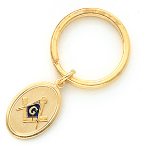 Masonic Key Ring - Yellow Gold Plated MASCJ1510 | Joy Jewelers