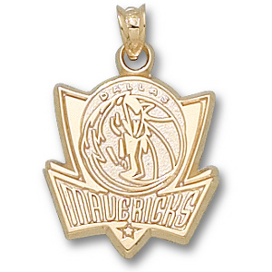 10kt Yellow Gold 5/8in Dallas Mavericks Logo Pendant MAV002-10K
