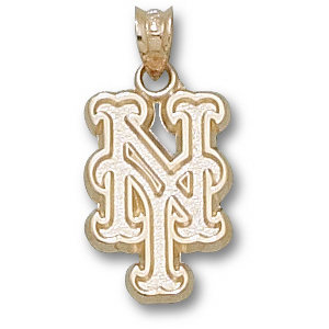10kt Yellow Gold 5/8in New York Mets Logo Pendant MET002-10K