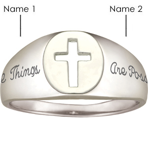 Sterling Silver Men's Faith Ring MFAITS | Joy Jewelers
