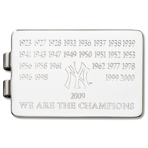 Yankees 27 Championships Laser Engraved Money Clip MLB015-MC