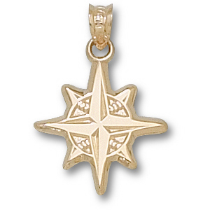 14kt Yellow Gold 5/8in Seattle Mariners Star Logo Pendant MRN007