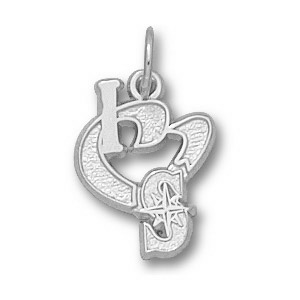 Seattle Mariners 1/2in Sterling Silver I Love M Pendant MRN011-SS