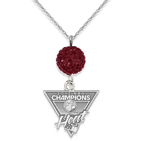 NBA Champion Miami Heat Ovation Necklace NBA12HOVN-SS | Joy Jewelers