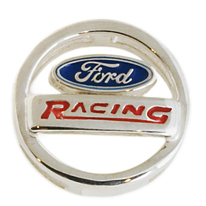 Ford Racing Sterling Silver Round Necklace Pendant NDF542