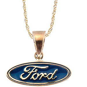 Ford 5/16in 10k Oval Logo Necklace NF511-10K | Joy Jewelers