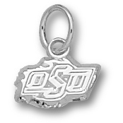 OSU 1/4in Fire Pendant Sterling Silver OKS018-SS | Joy Jewelers