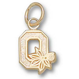 14kt Yellow Gold 3/8in Ohio State Block O Pendant OSU009