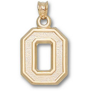 14kt Yellow Gold 5/8in Ohio State University Block O Pendant OSU029