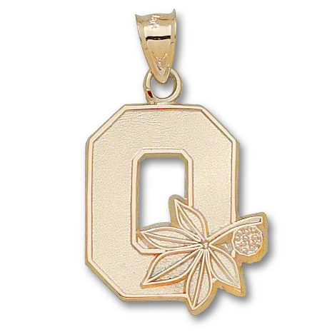10kt Yellow Gold 7/8in Ohio State Block O Pendant OSU042-10K