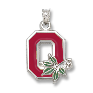 Ohio State 7/8in O Pendant Sterling Silver OSU053E-SS | Joy Jewelers