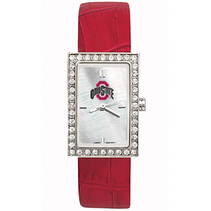 Ohio State Buckeyes Starlette Leather Watch OSU120 | Joy Jewelers