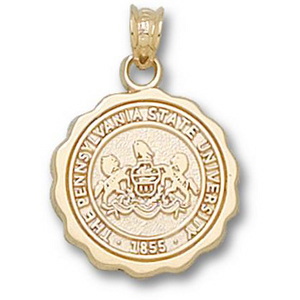 14kt Yellow Gold 5/8in Penn State University Seal Pendant PSU015