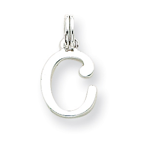Sterling Silver C Charm QC5079C | Joy Jewelers