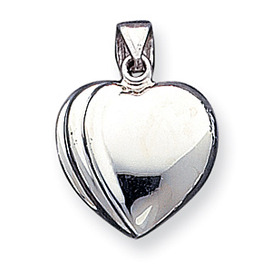 Sterling Silver Puffed Heart Pendant QC622 | Joy Jewelers