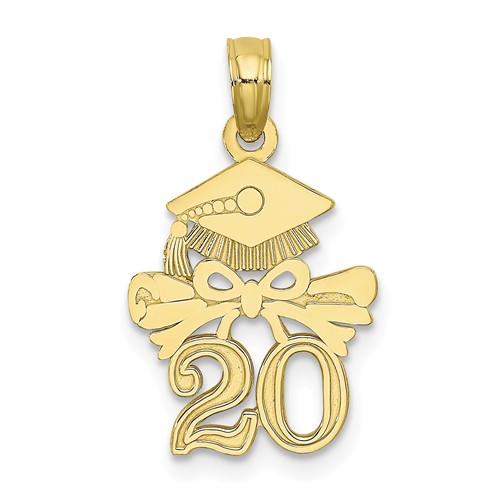 10k Yellow Gold 2020 Graduate Cap with Diploma Pendant 10K9657