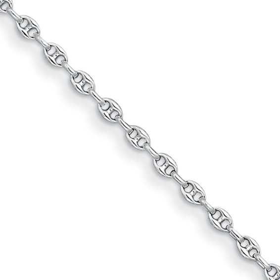 Herco 14k White Gold 7.25in Solid Mariner Link Bracelet 5mm 14G50W725