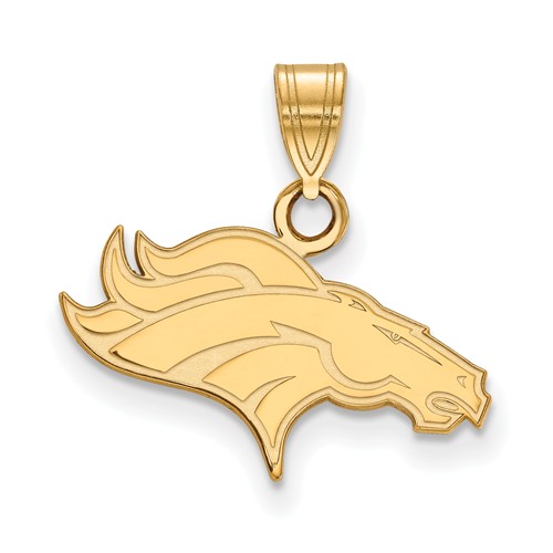 14k Yellow Gold Small Denver Broncos Pendant 4Y002BRO | Joy Jewelers