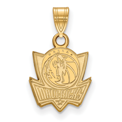 10k Yellow Gold 1/2in Dallas Mavericks Logo Pendant 1Y002MAV