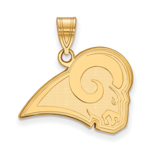 14k Yellow Gold 5/8in Los Angeles Rams Pendant 4Y003RAM | Joy Jewelers