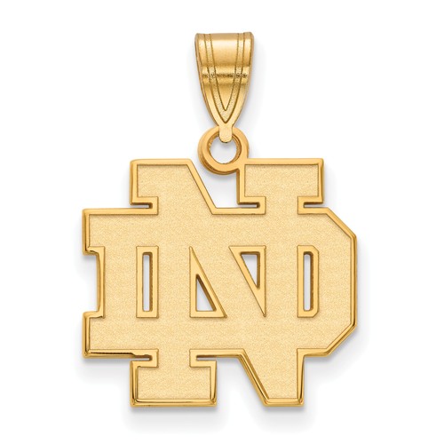 14k Yellow Gold 5/8in University of Notre Dame ND Pendant 4Y003UND
