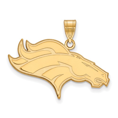 14k Yellow Gold 1in Denver Broncos Pendant 4Y004BRO | Joy Jewelers