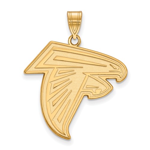 14k Yellow Gold 1in Atlanta Falcons Pendant 4Y004FAL | Joy Jewelers
