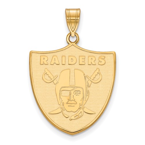 14k Yellow Gold 1in Oakland Raiders Pendant 4Y004RAI | Joy Jewelers