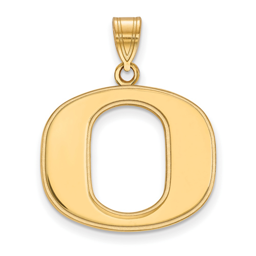 10kt Yellow Gold 3/4in University of Oregon O Pendant 1Y004UOR