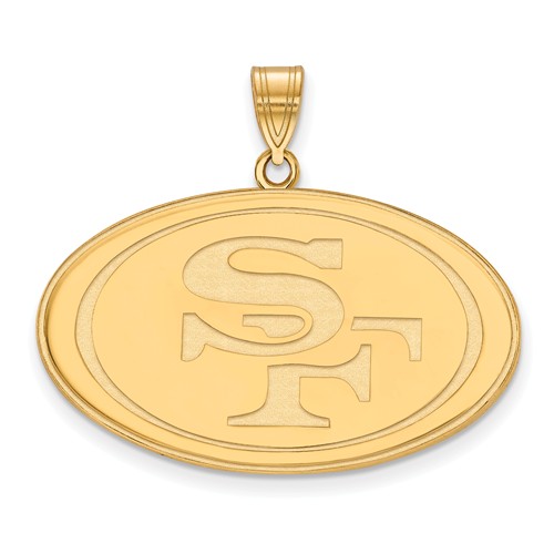 14k Yellow Gold Extra Large San Francisco 49ers Pendant 4Y005FOR