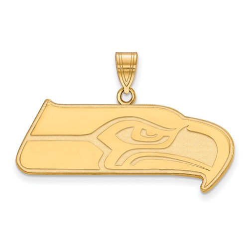 14k Yellow Gold Extra Large Seattle Seahawks Pendant 4Y005SEA