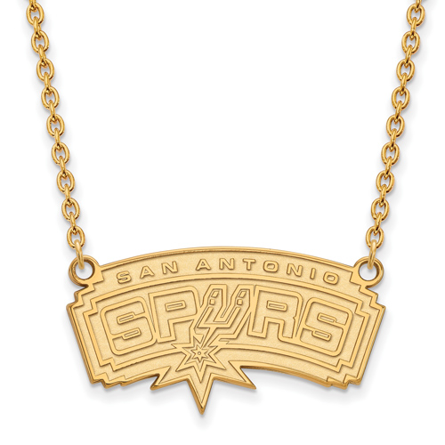 14kt Yellow Gold San Antonio Spurs Pendant on 18in Chain 4Y011SPU-18