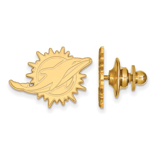 14k Yellow Gold Miami Dolphins Lapel Pin 4Y015DOL | Joy Jewelers