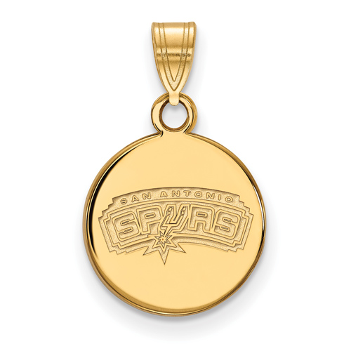 10kt Yellow Gold 1/2in Round San Antonio Spurs Pendant 1Y025SPU