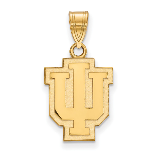 14kt Yellow Gold 5/8in Indiana University Outline Logo Pendant 4Y043IU
